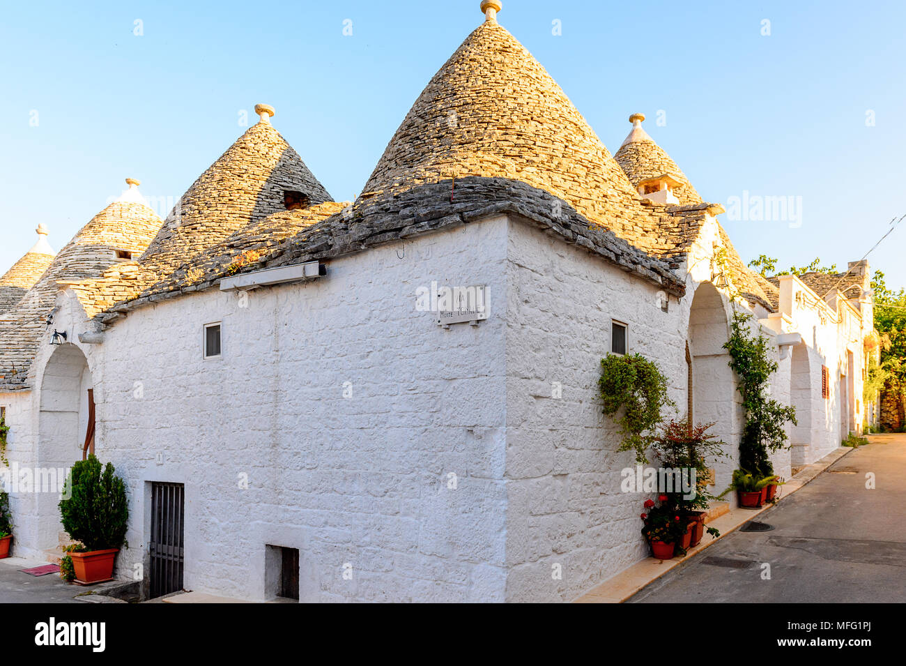 Alberobello, a small town in Apulia, Italy. Famous for its unique ...