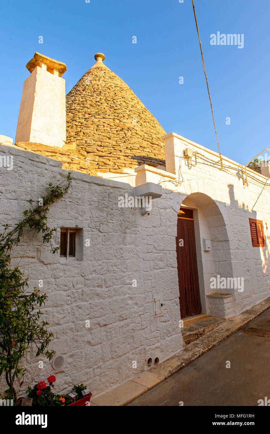 Alberobello, a small town in Apulia, Italy. Famous for its unique ...