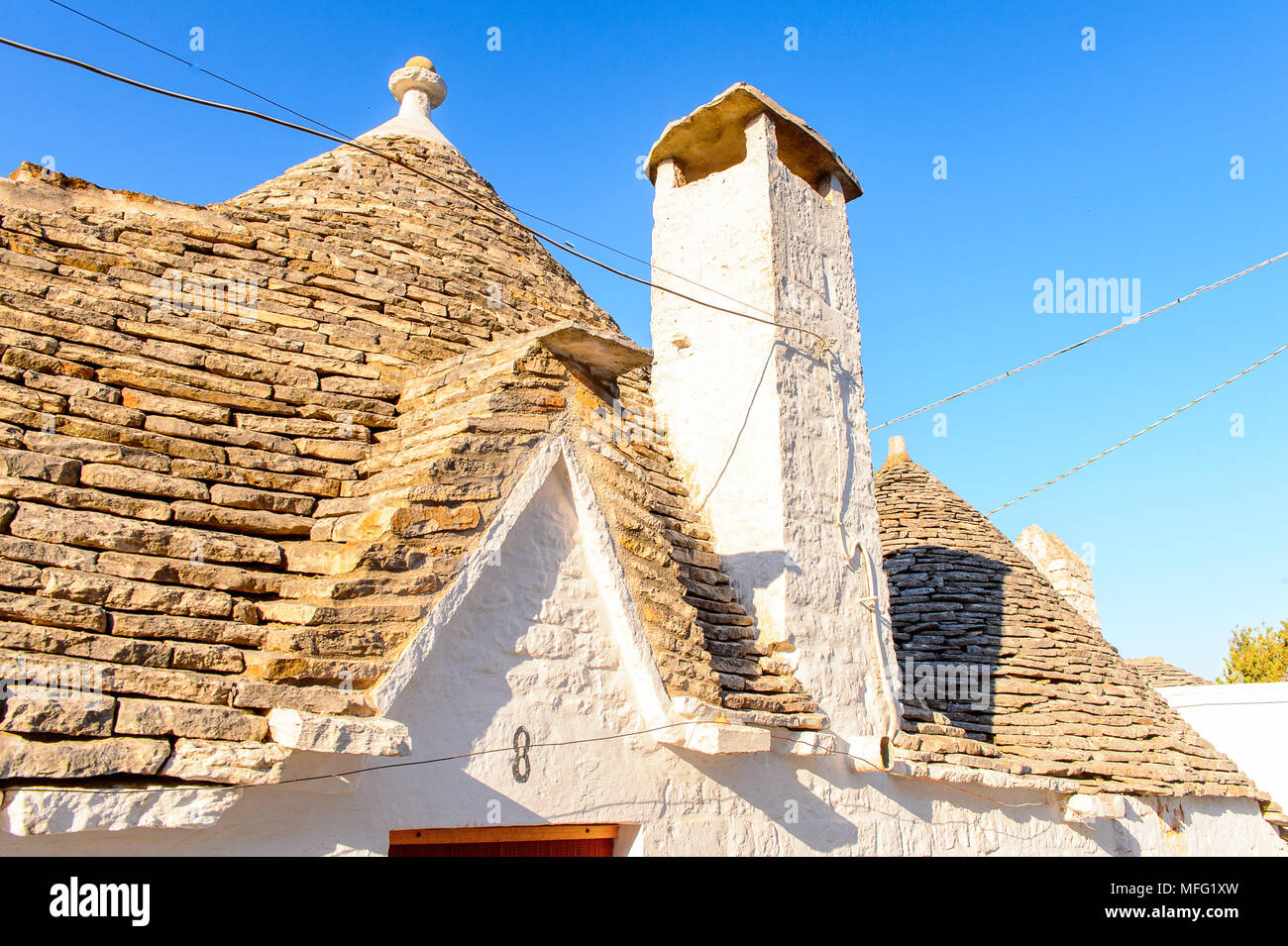 Alberobello, a small town in Apulia, Italy. Famous for its unique ...