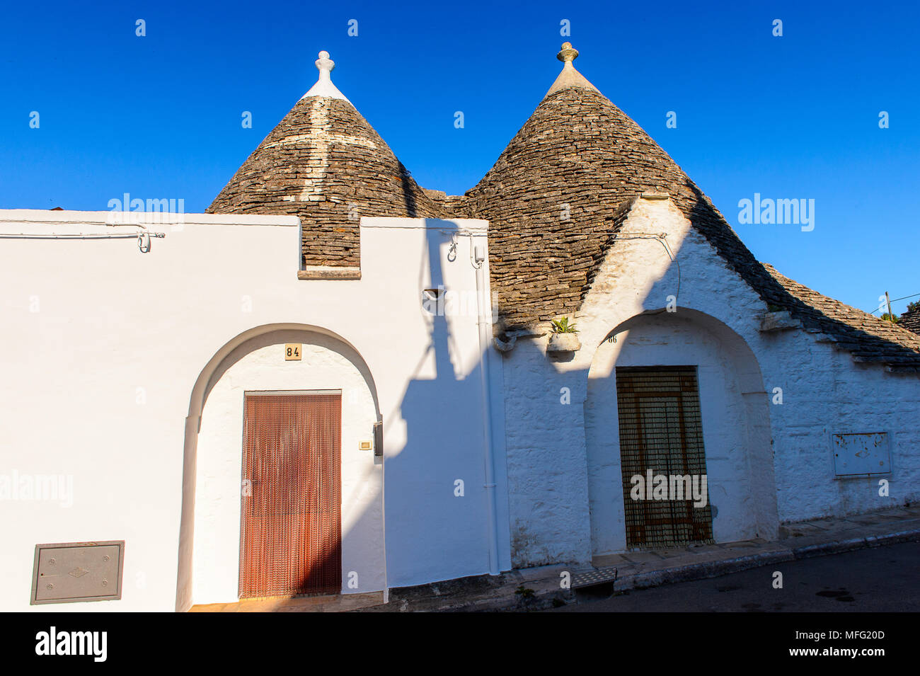 Alberobello, a small town in Apulia, Italy. Famous for its unique ...