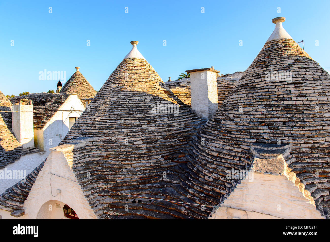 Alberobello, a small town in Apulia, Italy. Famous for its unique ...