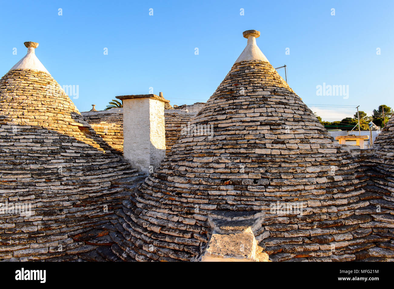 Alberobello, a small town in Apulia, Italy. Famous for its unique ...