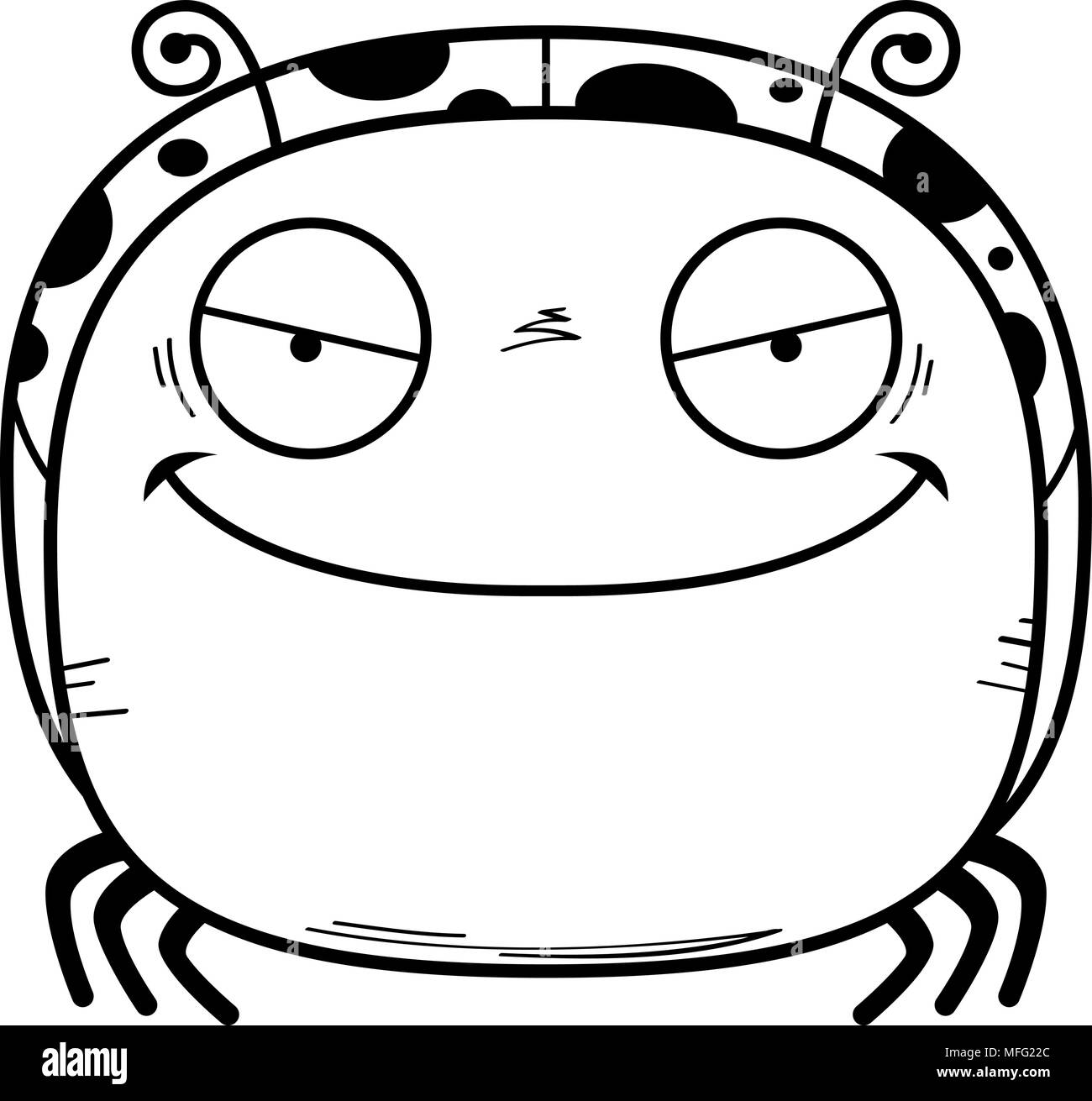 A cartoon illustration of an evil looking ladybug Stock Vector Image ...