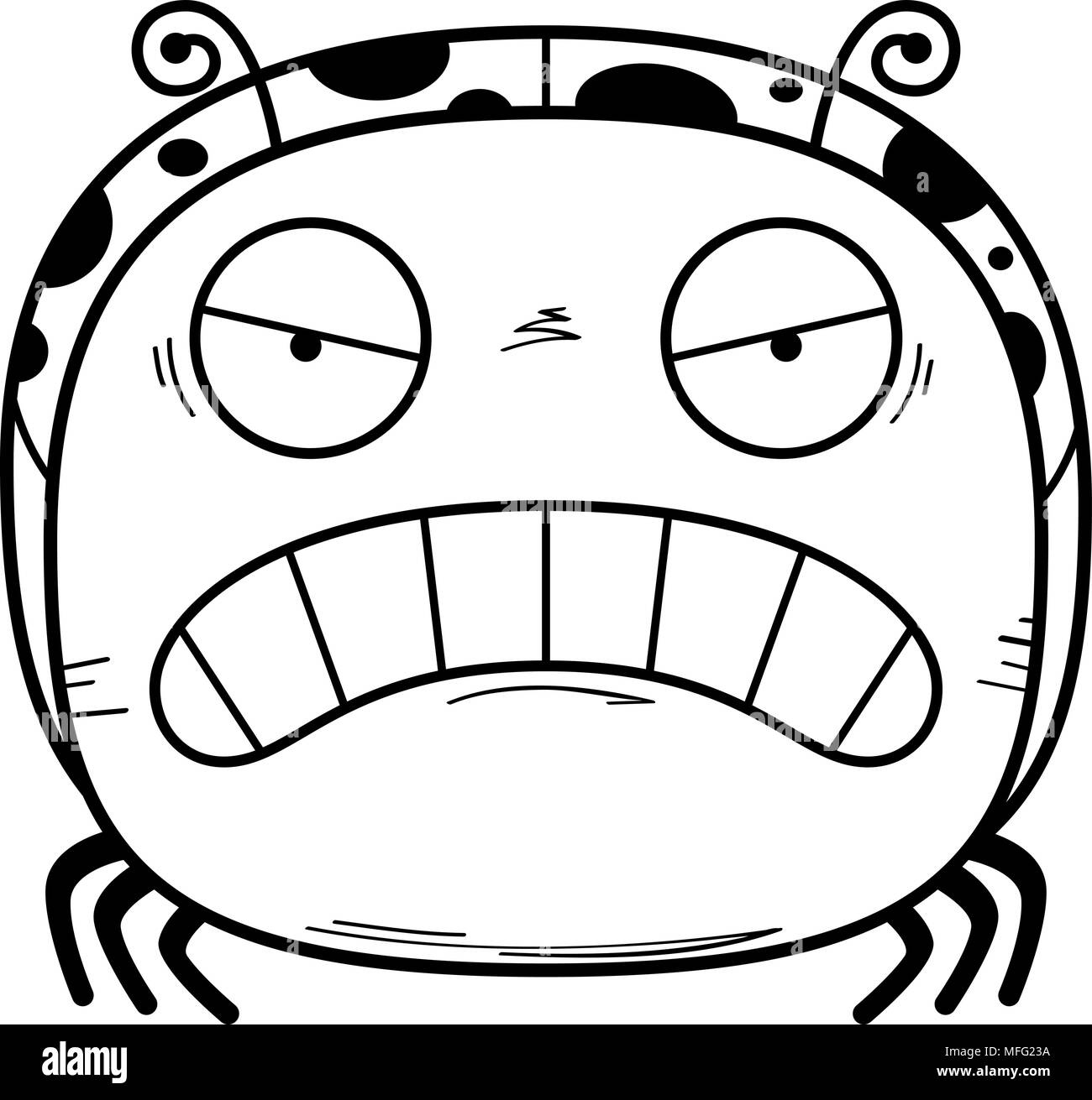 A cartoon illustration of a ladybug looking angry Stock Vector Image ...