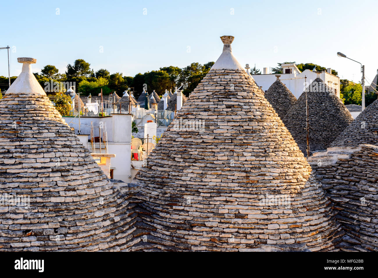 Architecture of Alberobello, a small town in Apulia, Italy. Famous for ...