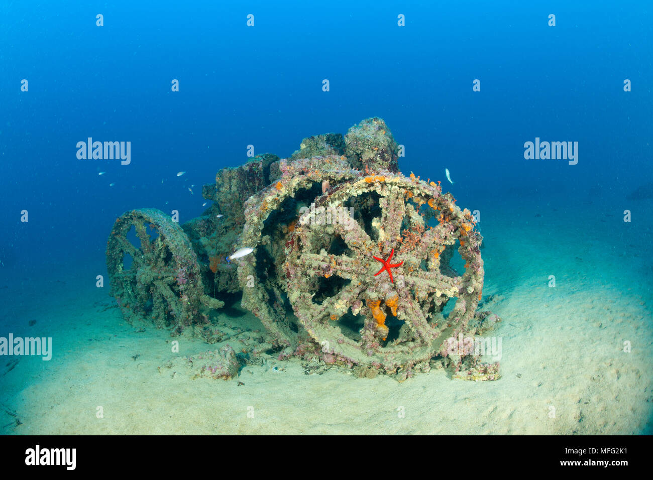 One of the two tractors next to the Taranto wreck (ex-Strassburg), SMS ...