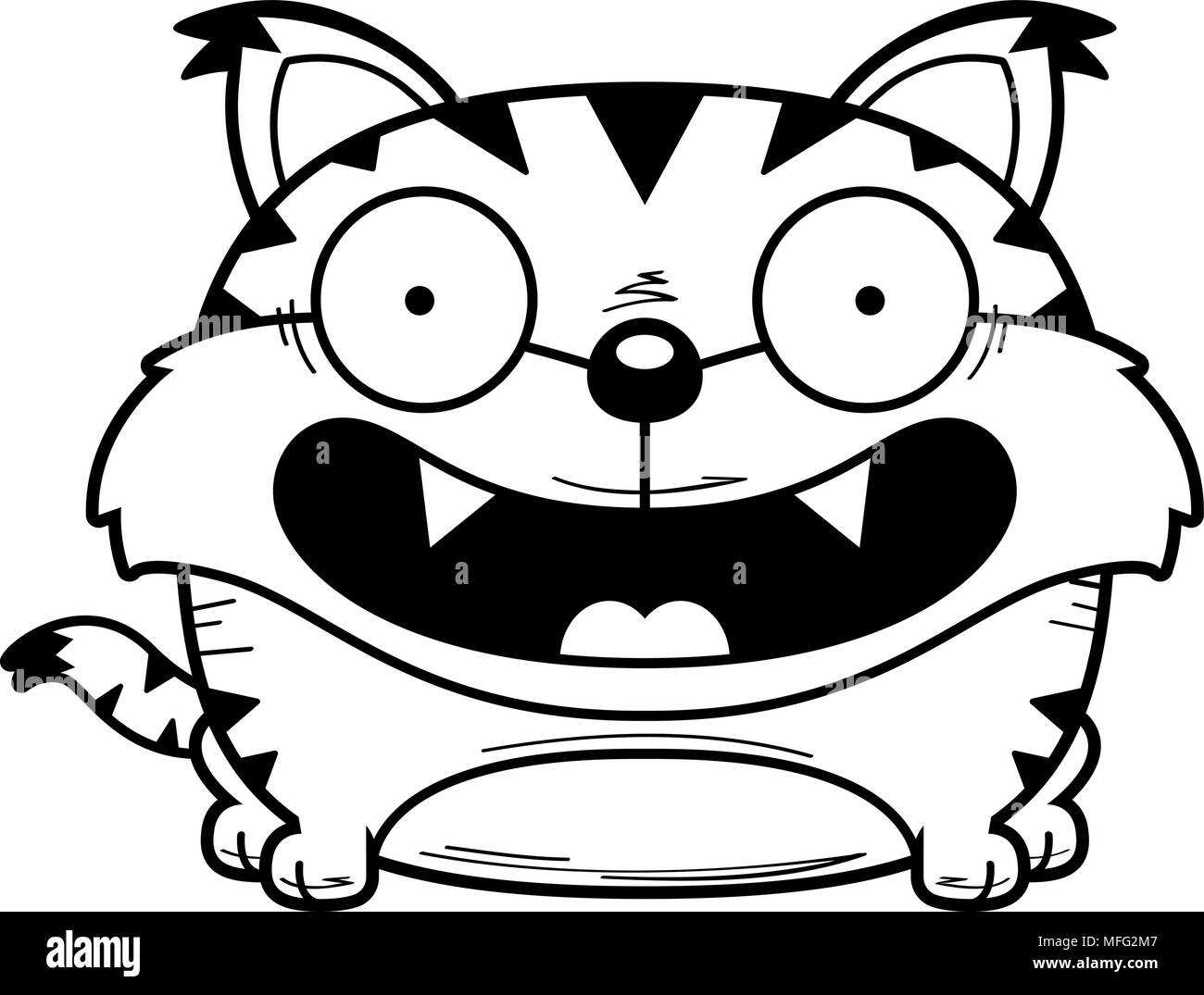 Cartoon smiling lynx hi-res stock photography and images - Alamy
