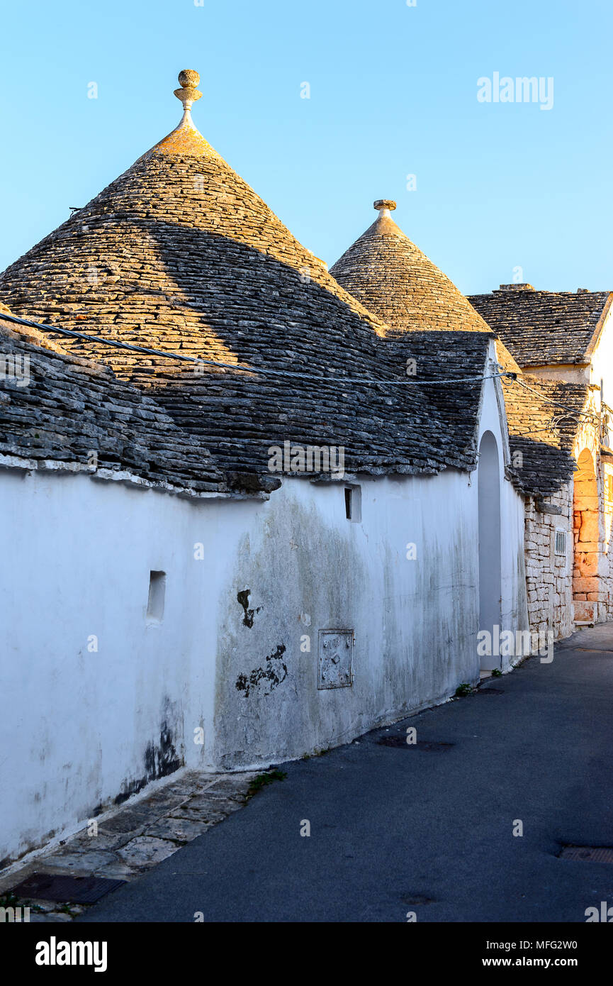 Architecture of Alberobello, a small town in Apulia, Italy. Famous for ...