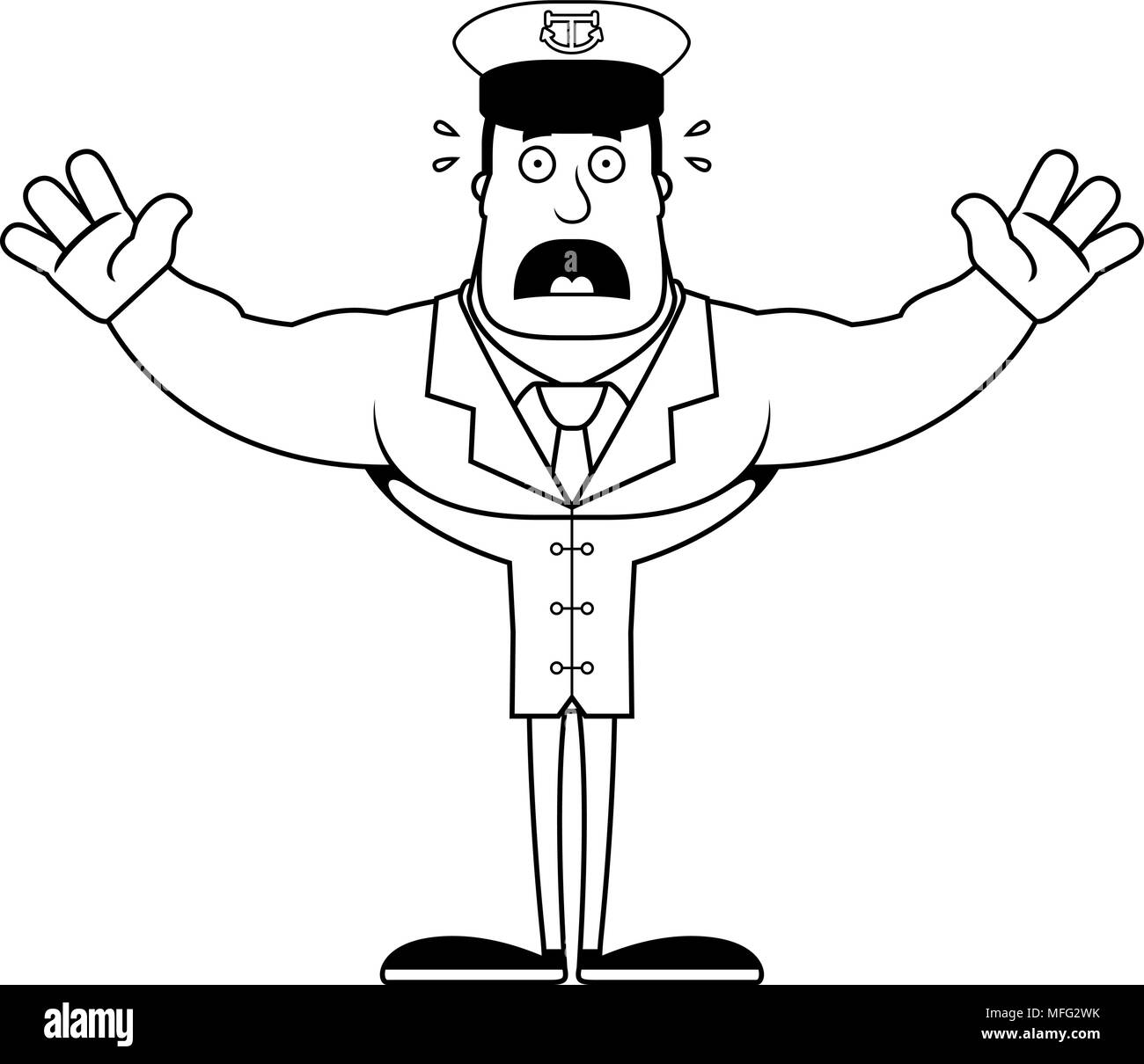 A cartoon boat captain looking scared Stock Vector Image & Art - Alamy