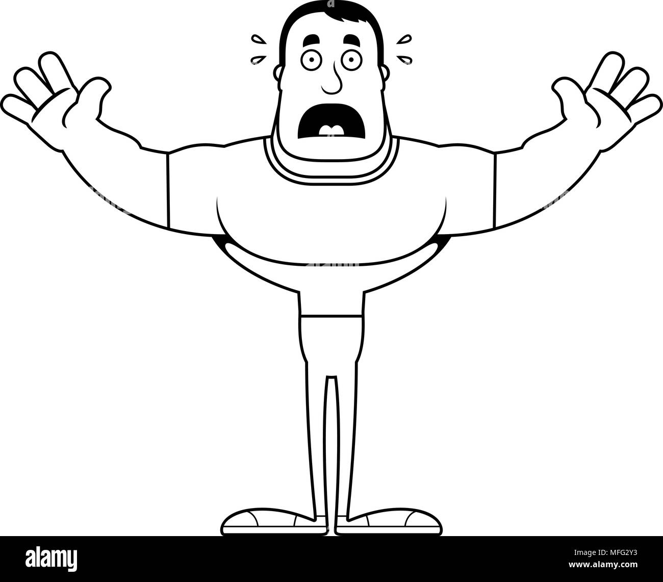 A cartoon man looking scared Stock Vector Image & Art - Alamy