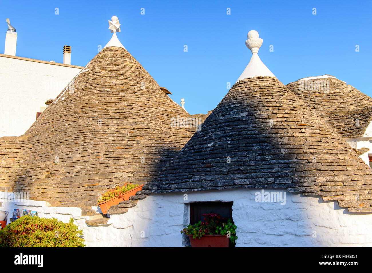 Alberobello, a small town in Apulia, Italy. Famous for its unique ...