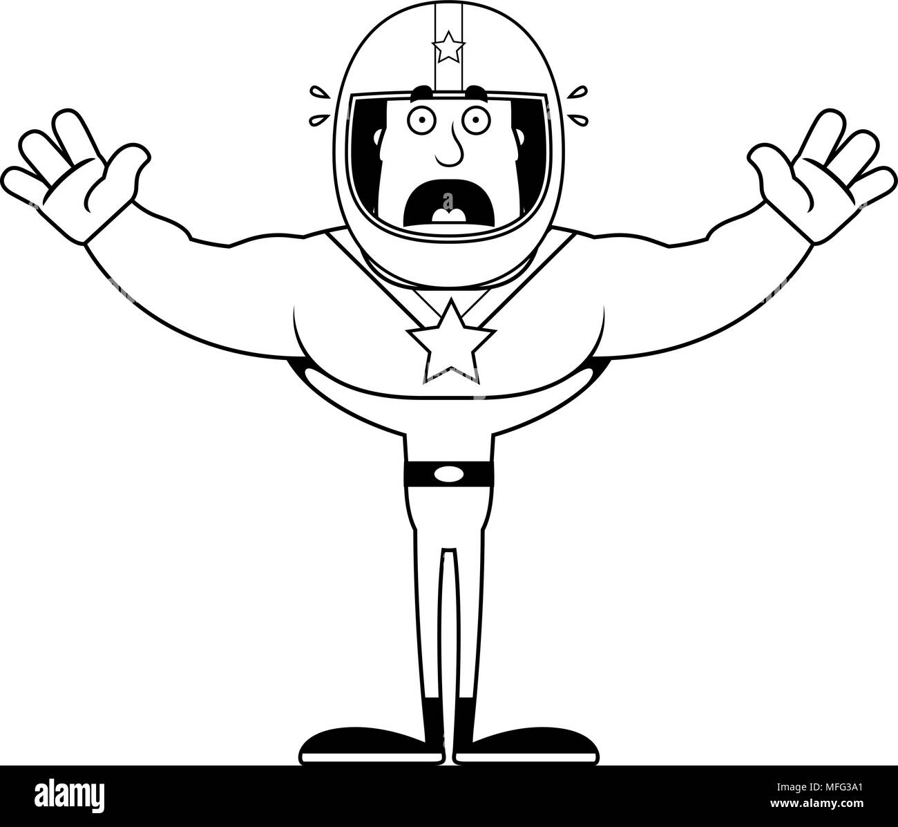 A cartoon race car driver looking scared Stock Vector Image & Art - Alamy