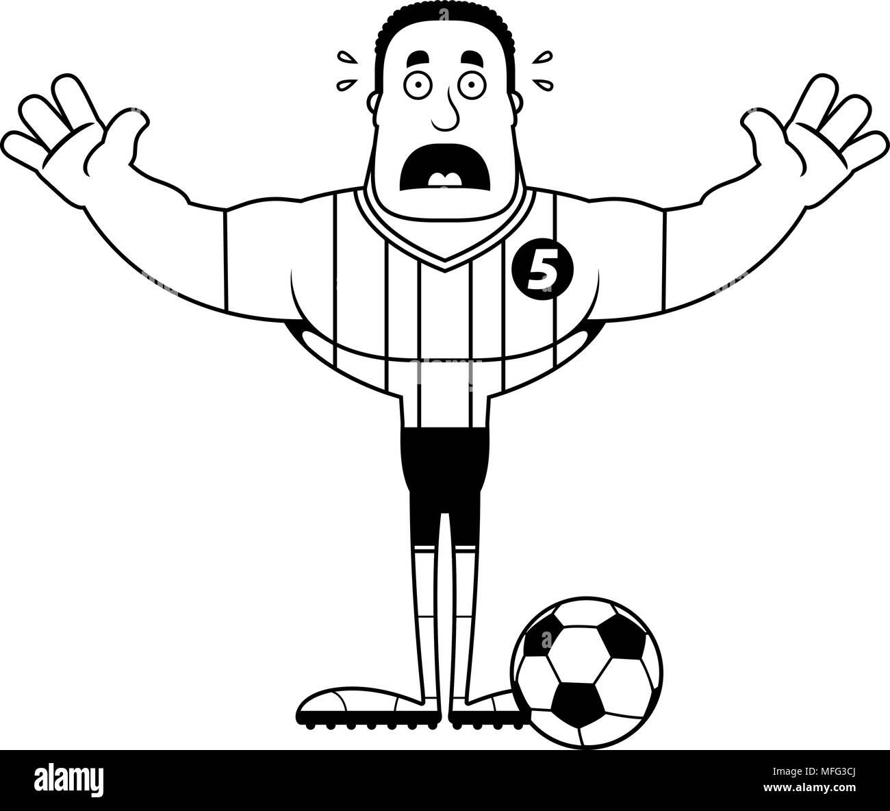 A cartoon soccer player looking scared Stock Vector Image & Art - Alamy