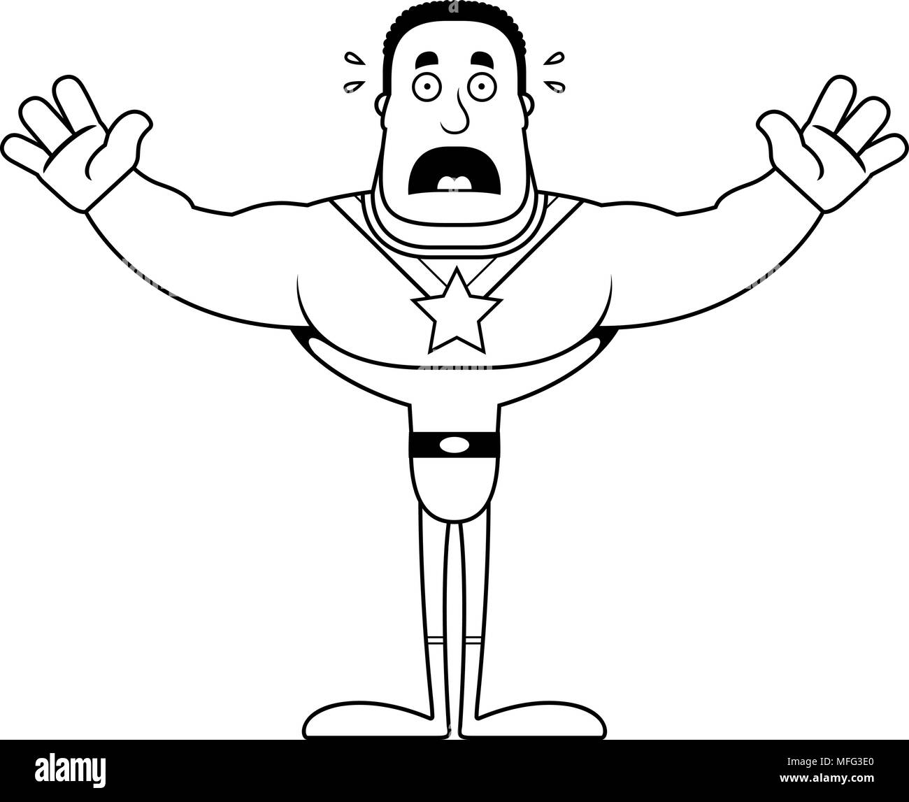 A cartoon superhero looking scared Stock Vector Image & Art - Alamy