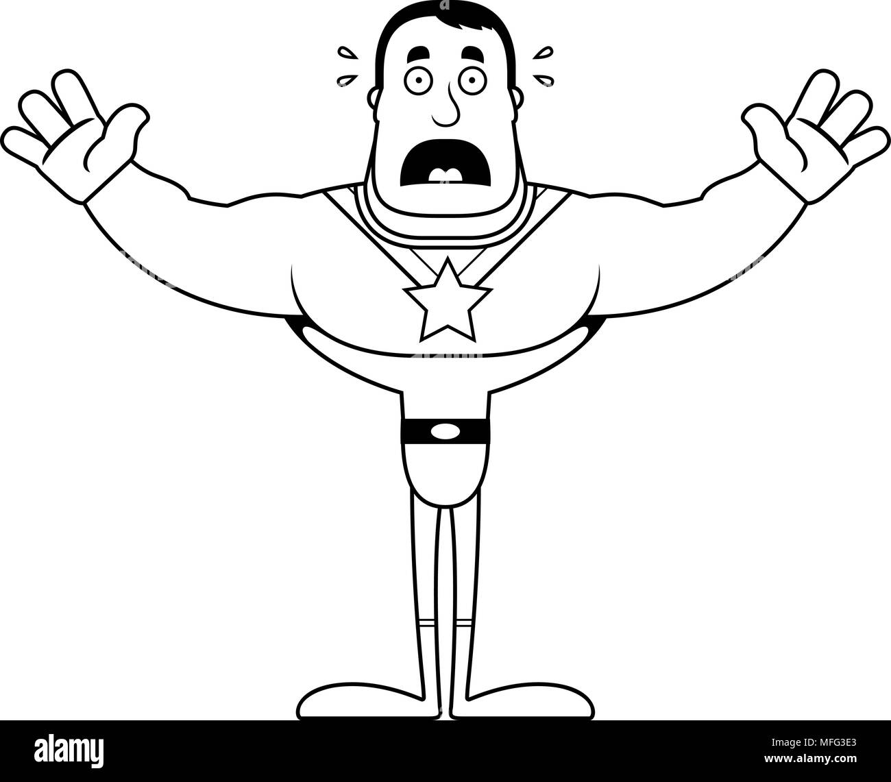 A cartoon superhero looking scared Stock Vector Image & Art - Alamy