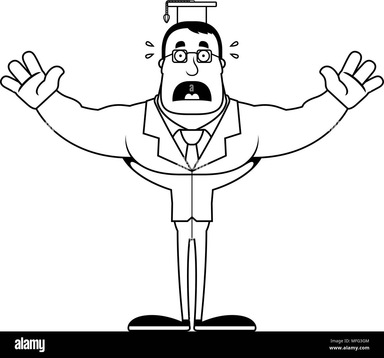 Scared Teacher Stock Vector Images - Alamy