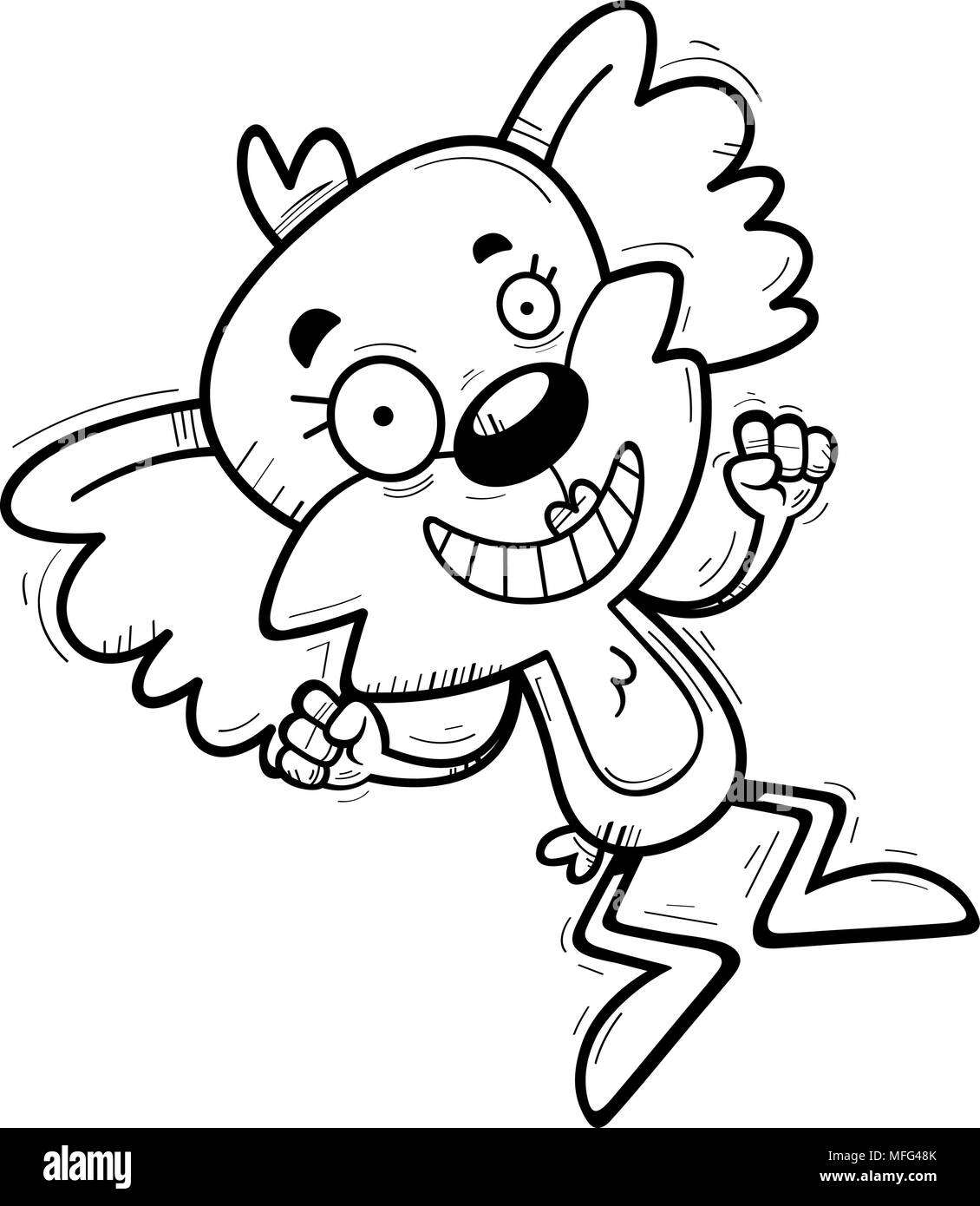 A cartoon illustration of a female koala jumping Stock Vector Image ...