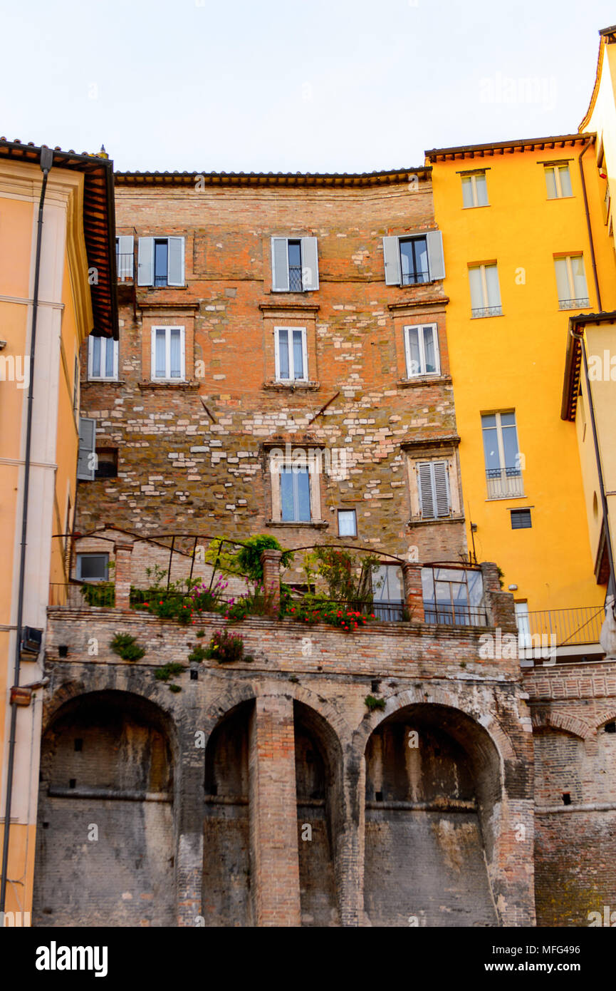 Architecture of the Old Town of Perugia, Umbria, Italy Stock Photo - Alamy