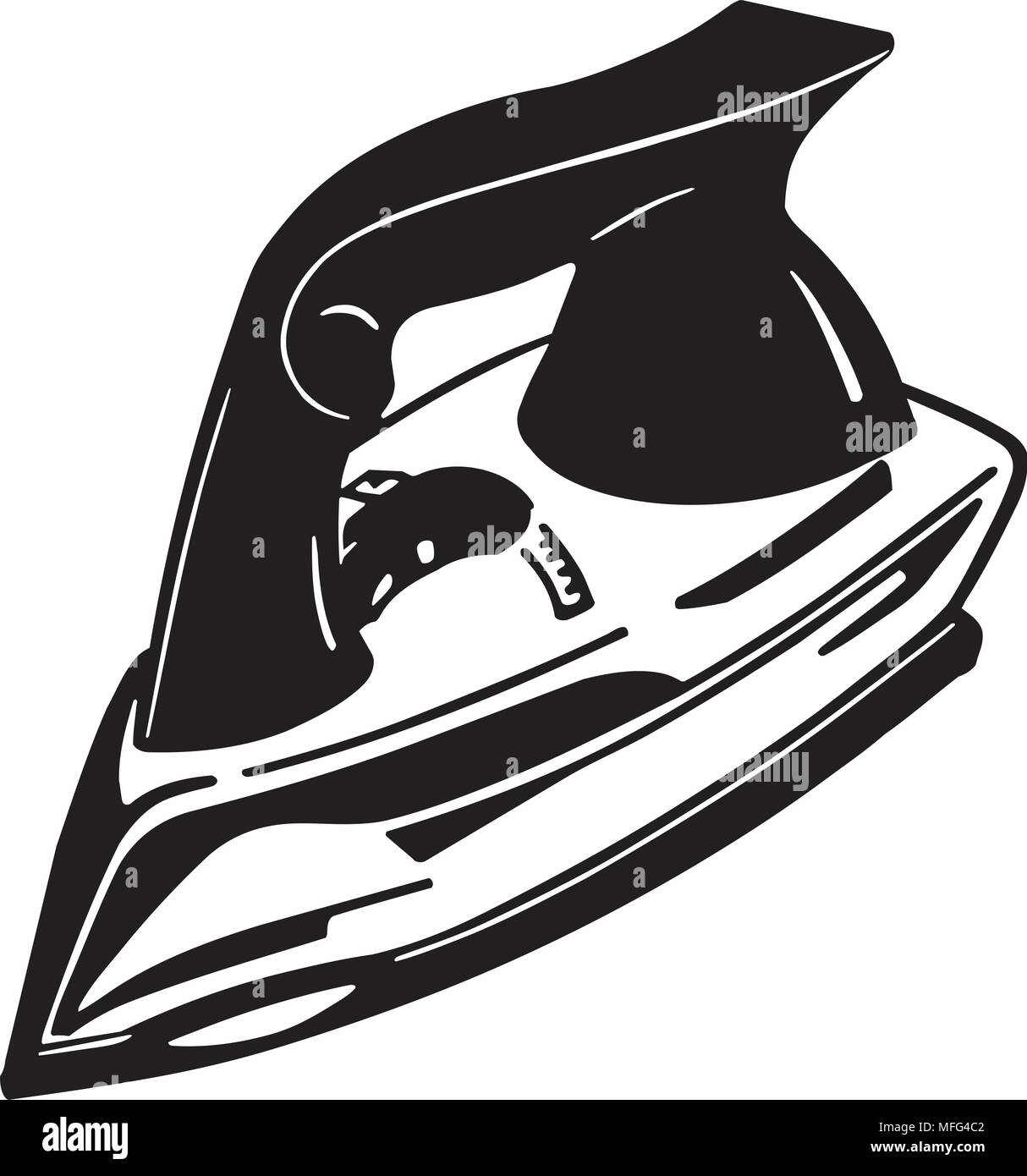 Iron 2 - Retro Clipart Illustration Stock Vector Image & Art - Alamy