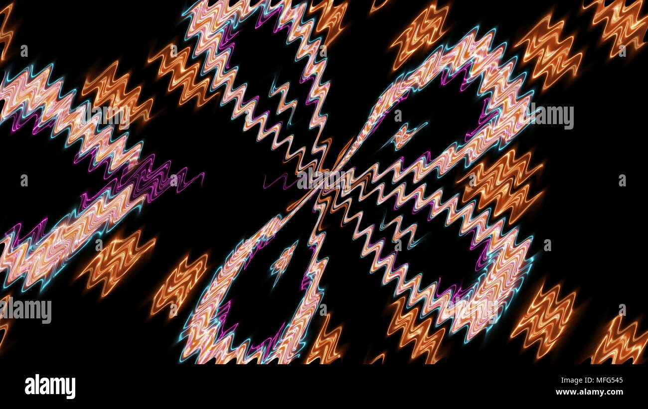 Abstract background with bright many waves and ripples, 3d render ...