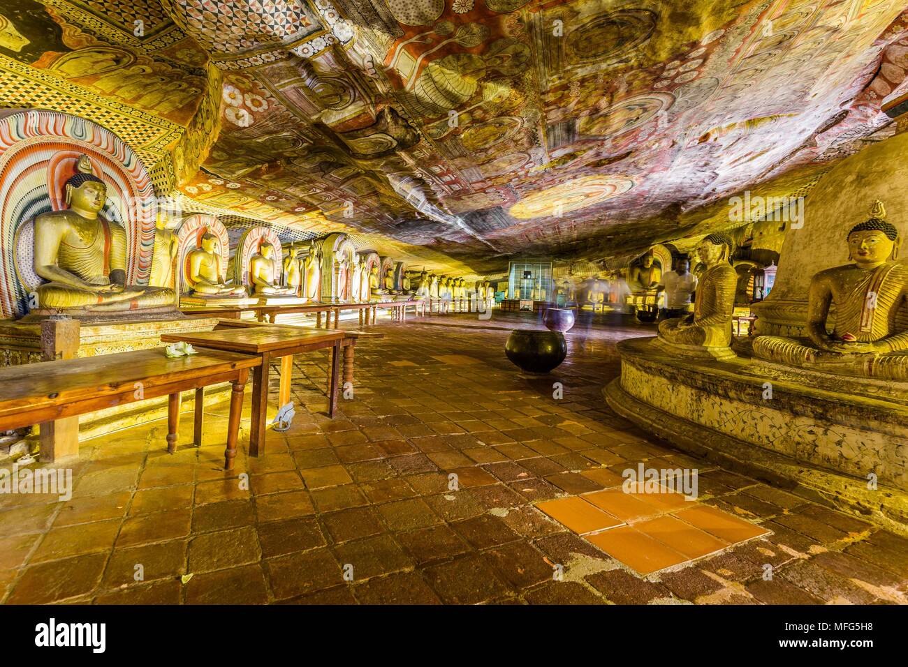 Buddha's in the cave temple complex in Dambulla, Sri Lanka Stock Photo ...