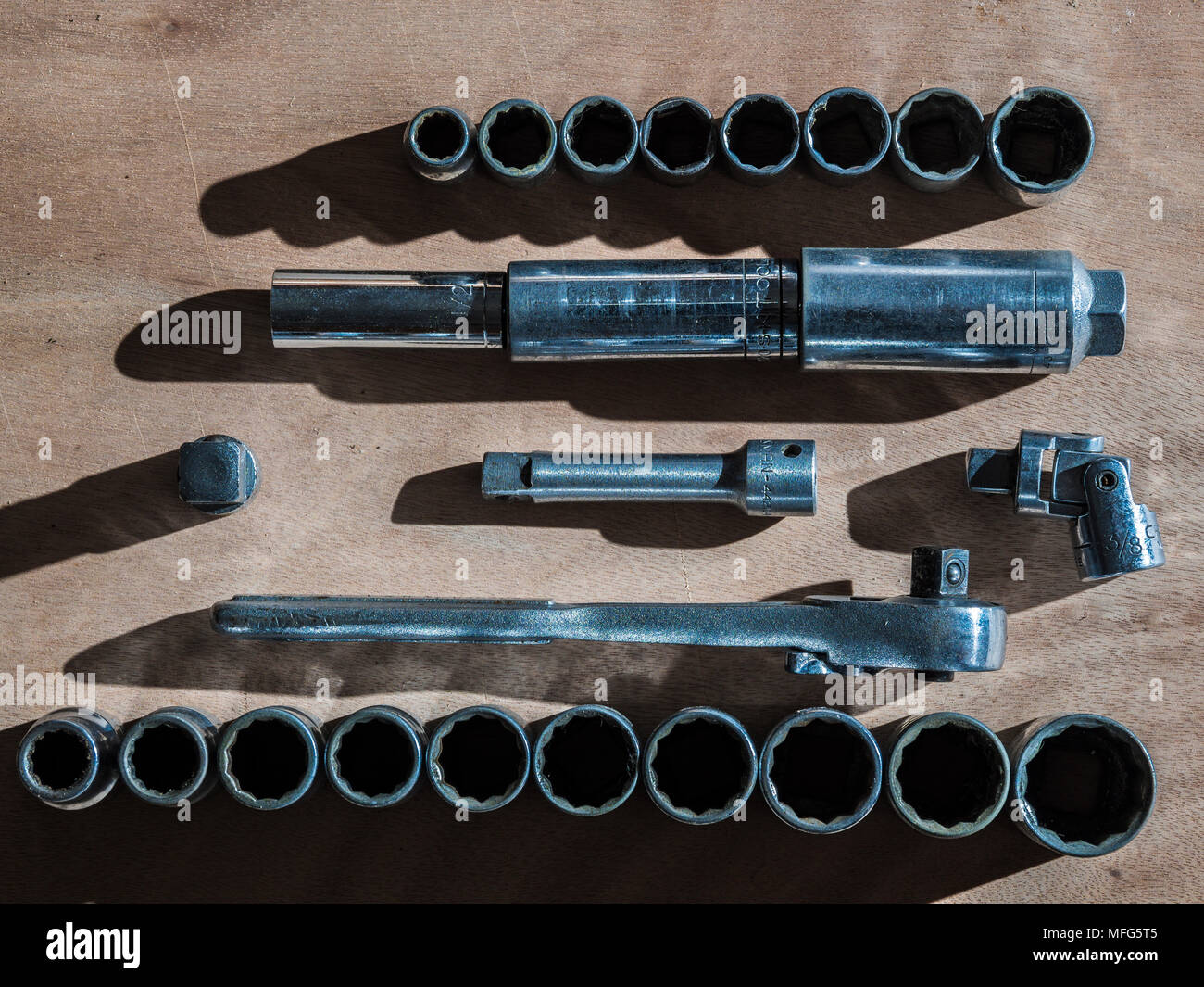 socket wrench tool set Stock Photo - Alamy
