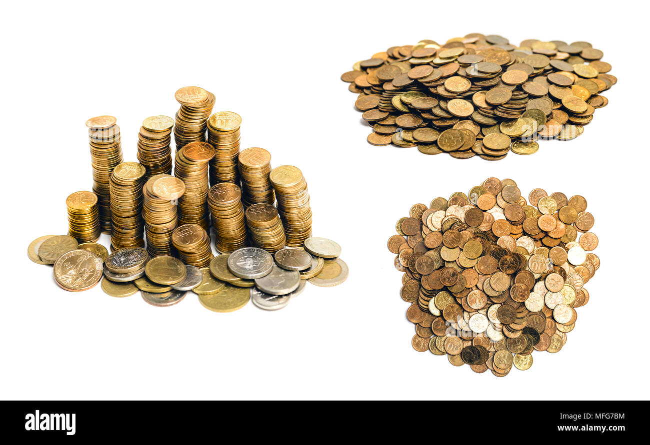 Heap golden coins hi-res stock photography and images - Alamy
