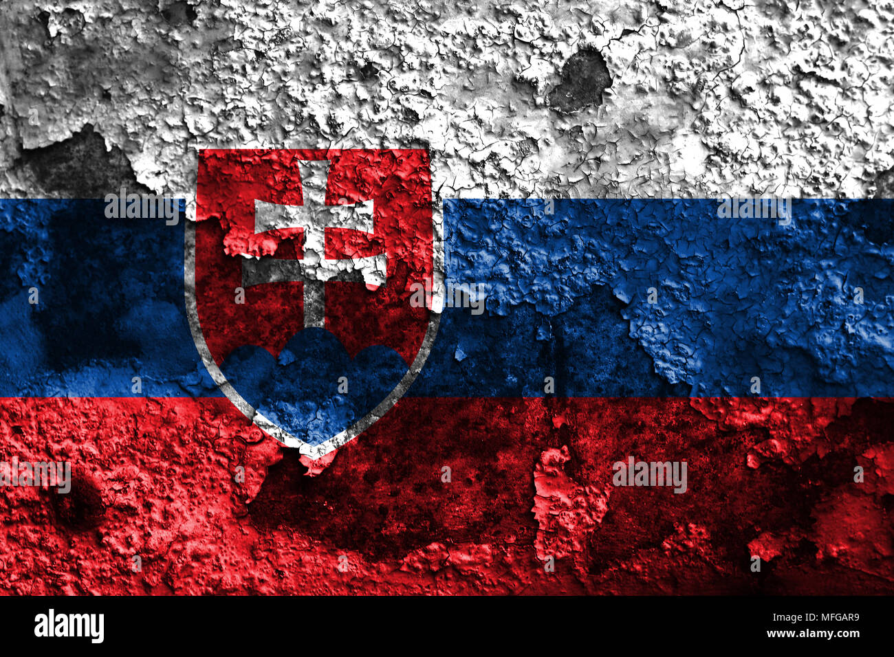 Old Slovakia grunge background flag Stock Photo - Alamy