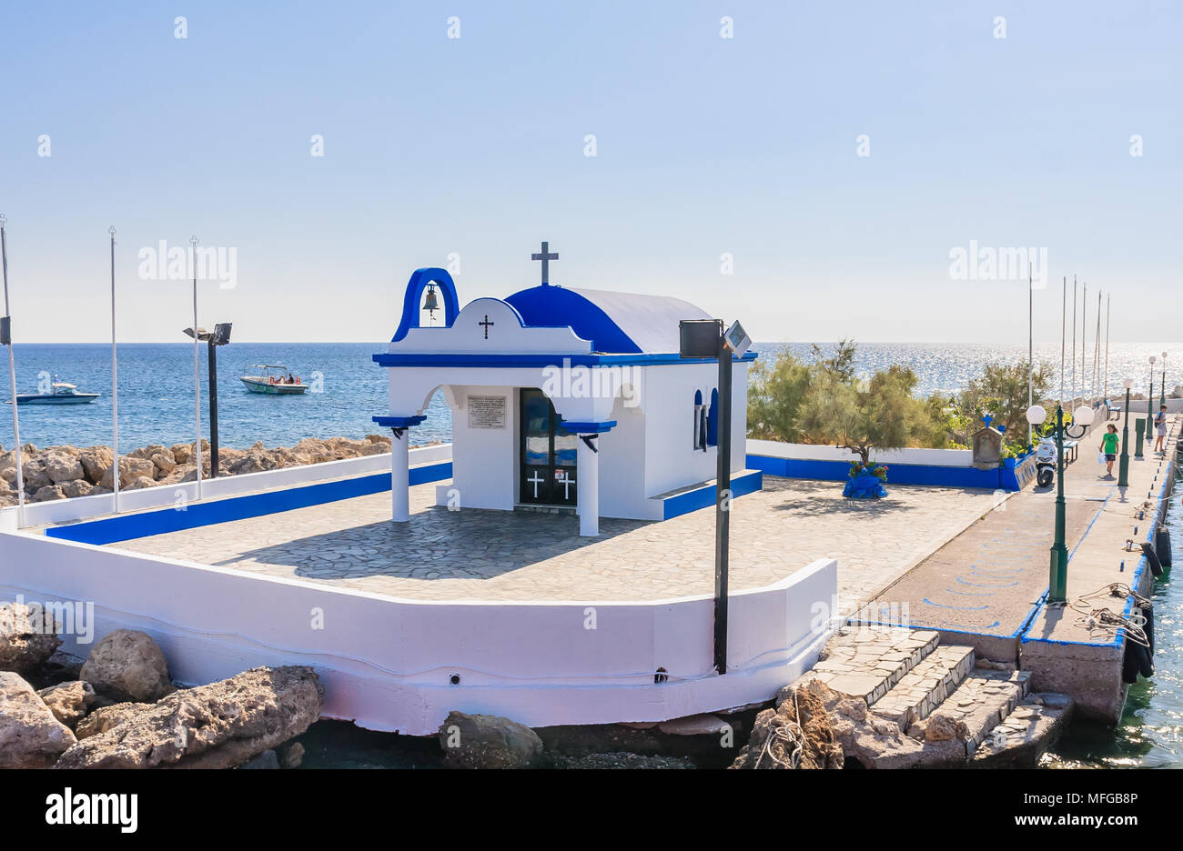 Chapel of the Holy Apostles (St. Apostoli). Faliraki. Rhodes Island ...