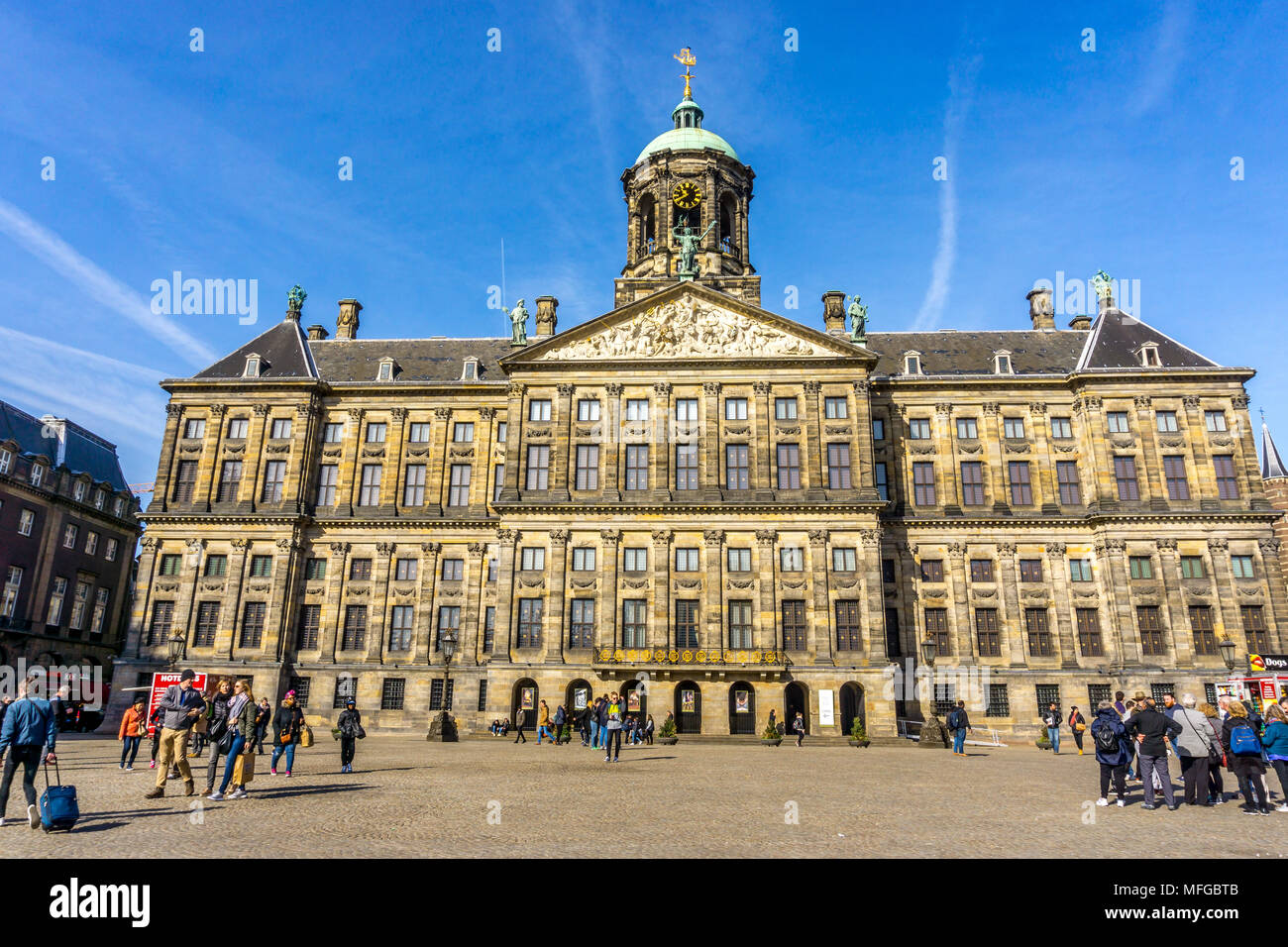 Royal Palace, Dam Square, Amsterdam, Netherlands, Europe Stock Photo ...