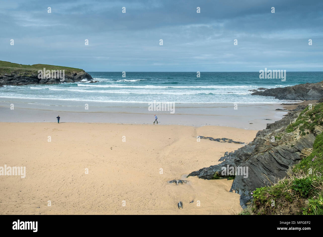 Treyarnon bay beach hi-res stock photography and images - Alamy