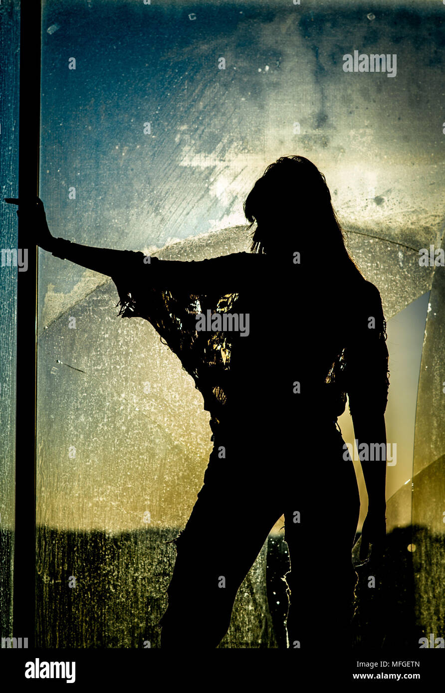 Broken glass sunset hi-res stock photography and images - Alamy