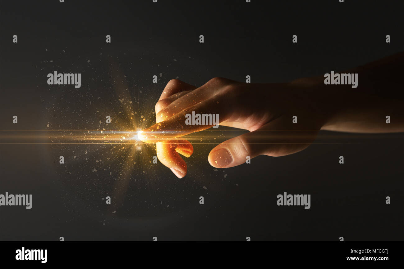 Female finger touching beam hi-res stock photography and images - Alamy