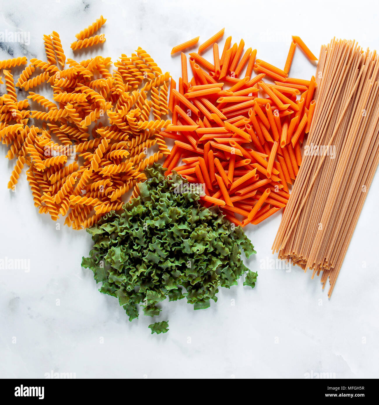 different types of gluten-free paste from chickpeas, red lentils, algae ...