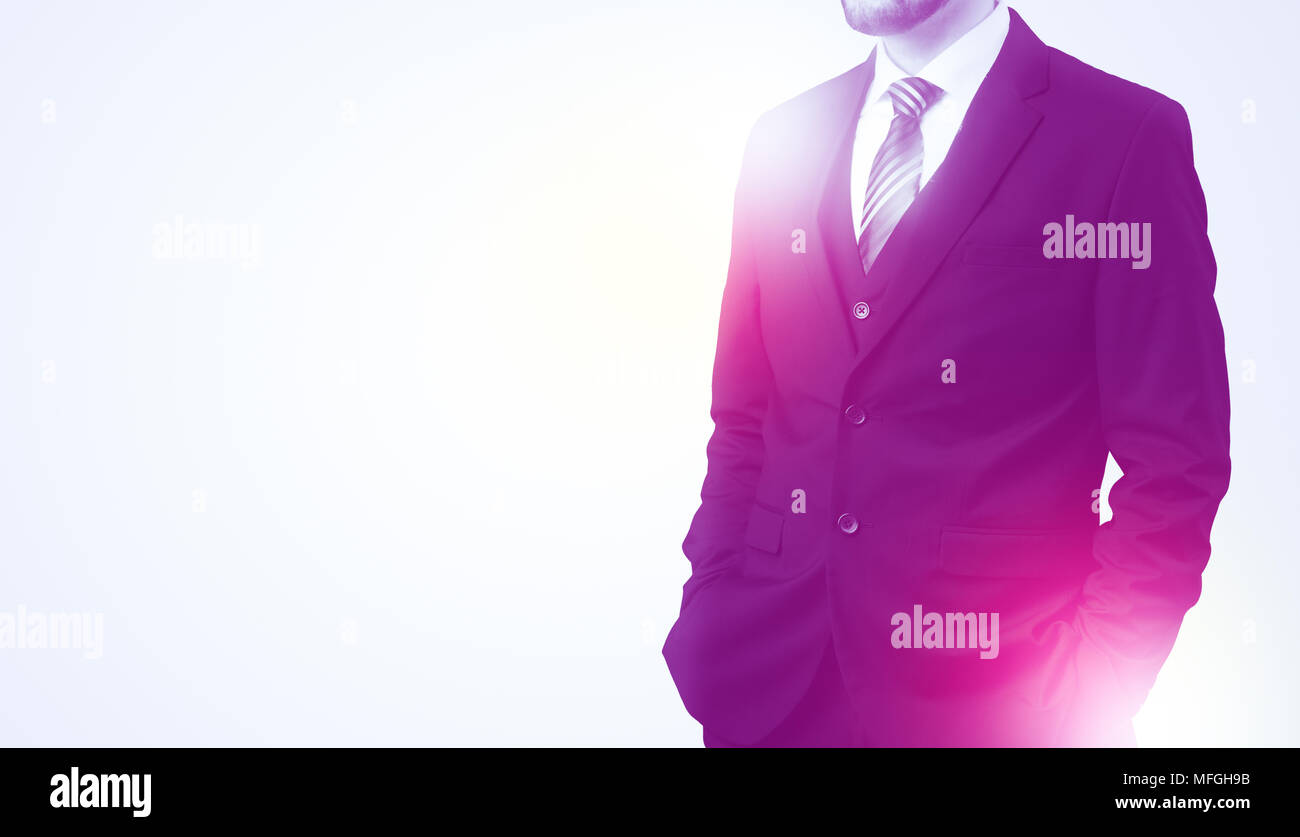 Young businessman standing and thinking without head Stock Photo - Alamy