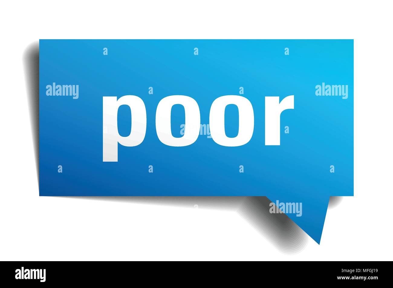 poor blue 3d square isolated speech bubble Stock Vector Image & Art - Alamy
