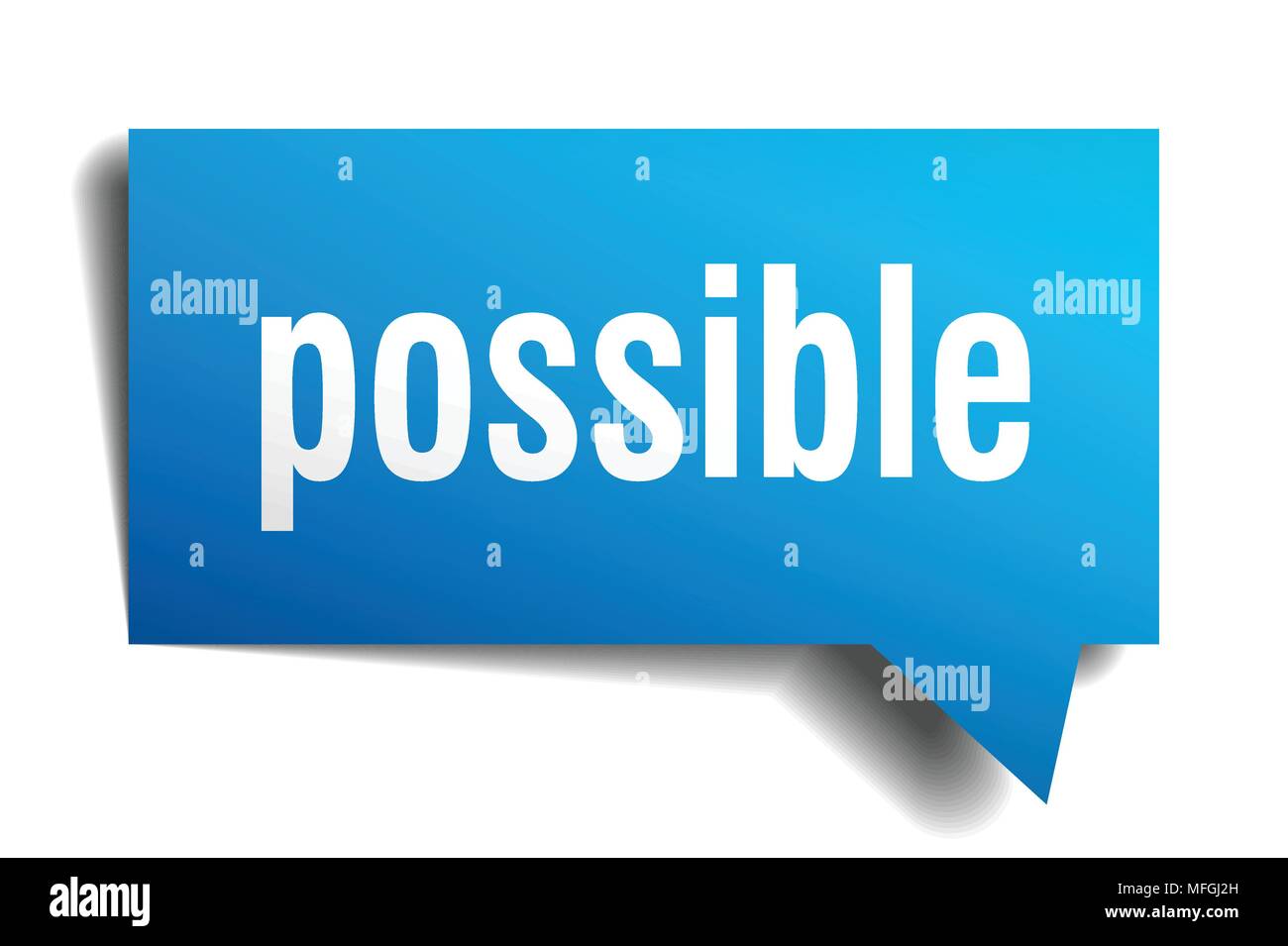 possible blue 3d square isolated speech bubble Stock Vector Image & Art ...