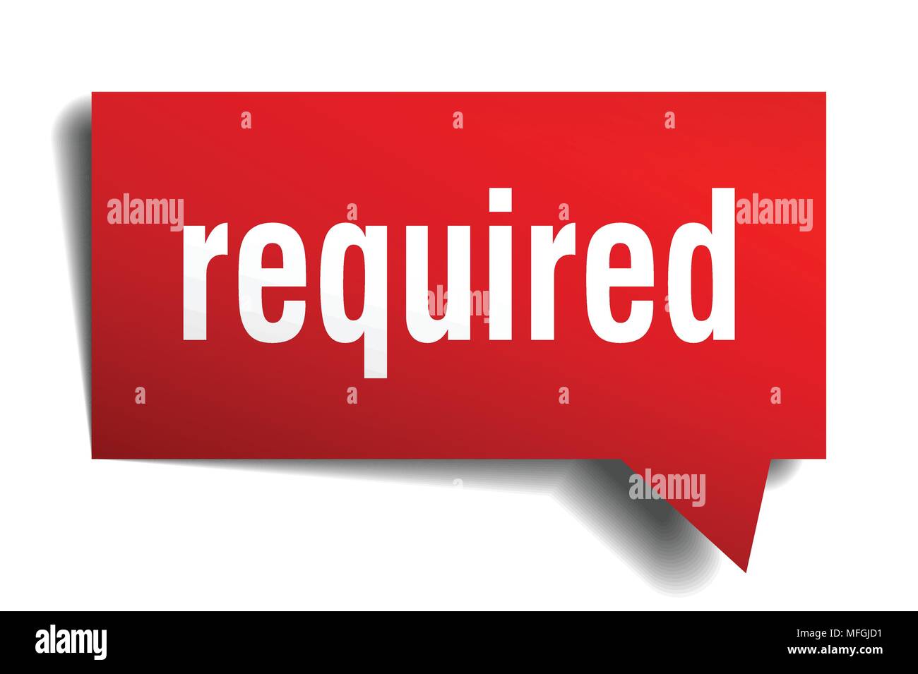 required red 3d square isolated speech bubble Stock Vector Image & Art ...