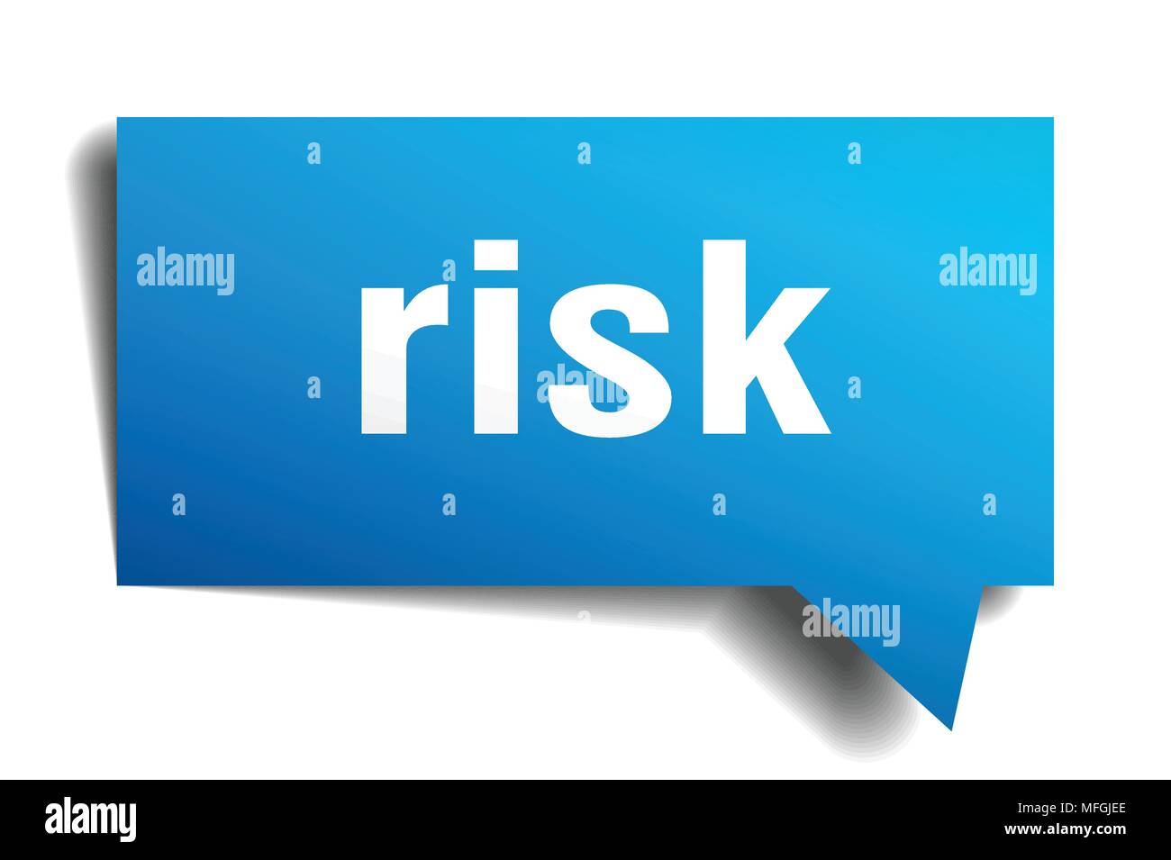 risk blue 3d square isolated speech bubble Stock Vector Image & Art - Alamy