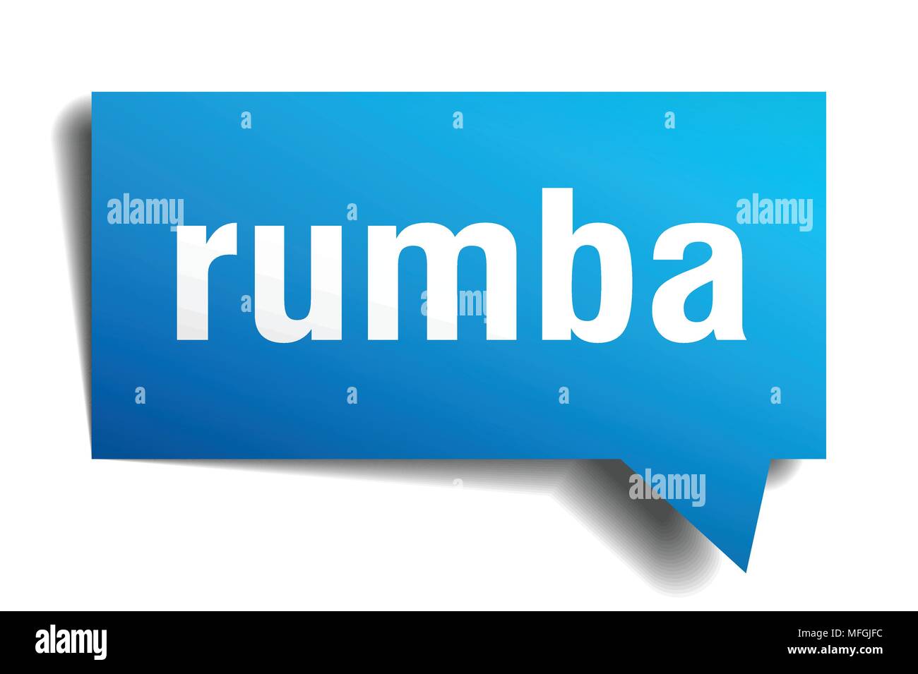 rumba blue 3d square isolated speech bubble Stock Vector Image & Art ...