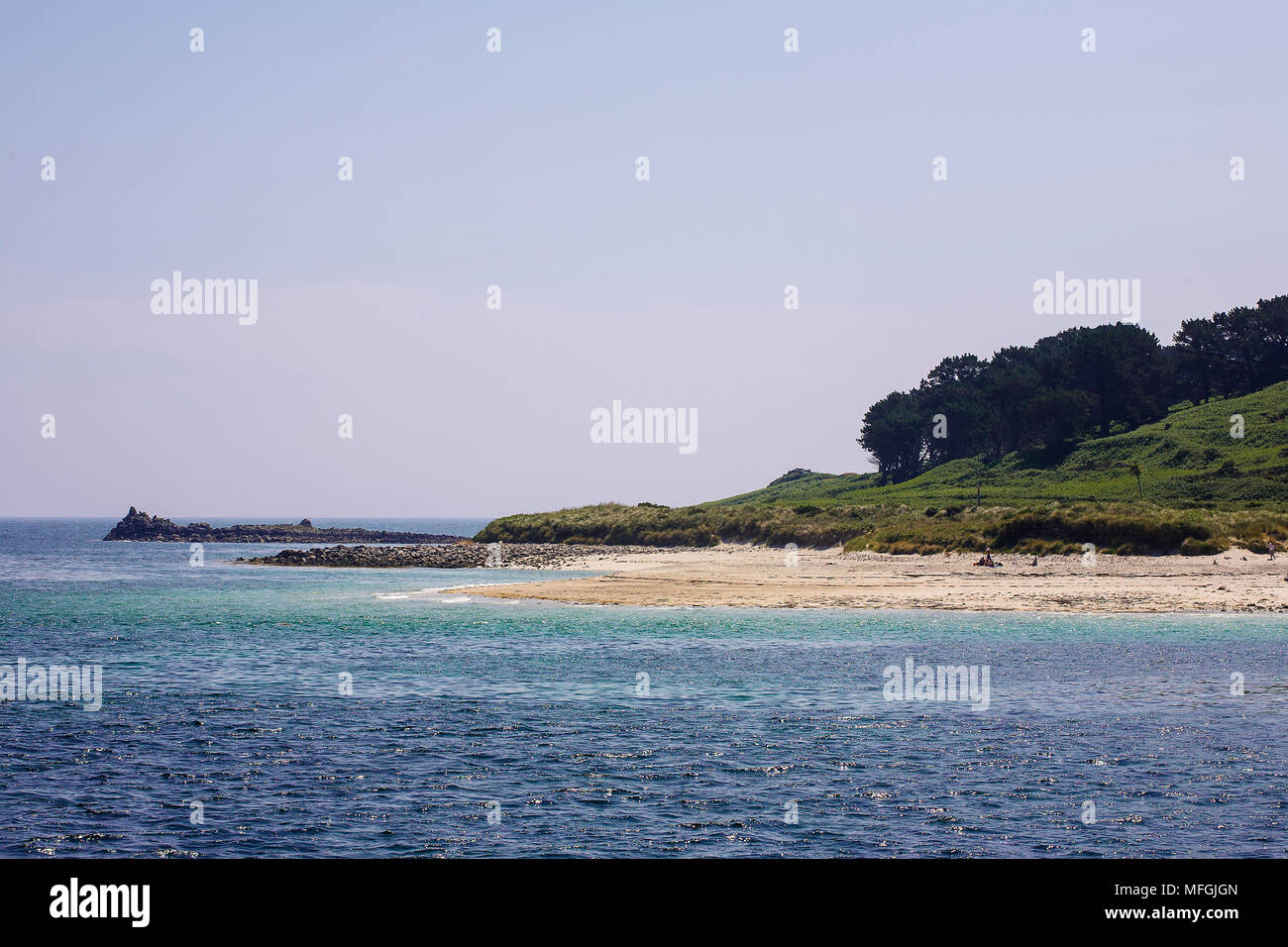 Bar Point, St. Mary's, Isles of Scilly, from the "Scillonian" in the ...