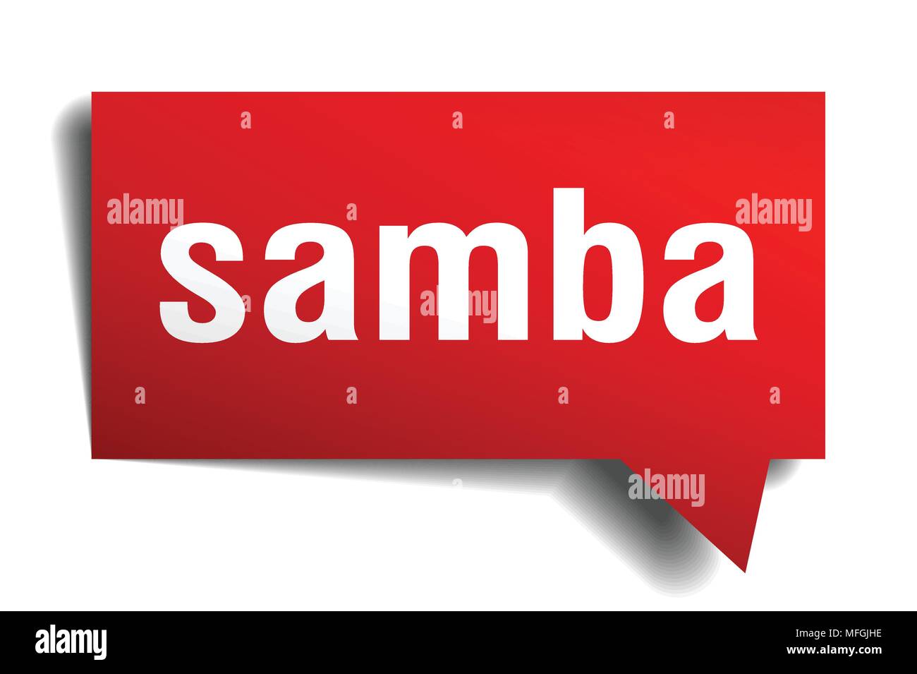 samba red 3d square isolated speech bubble Stock Vector Image & Art - Alamy