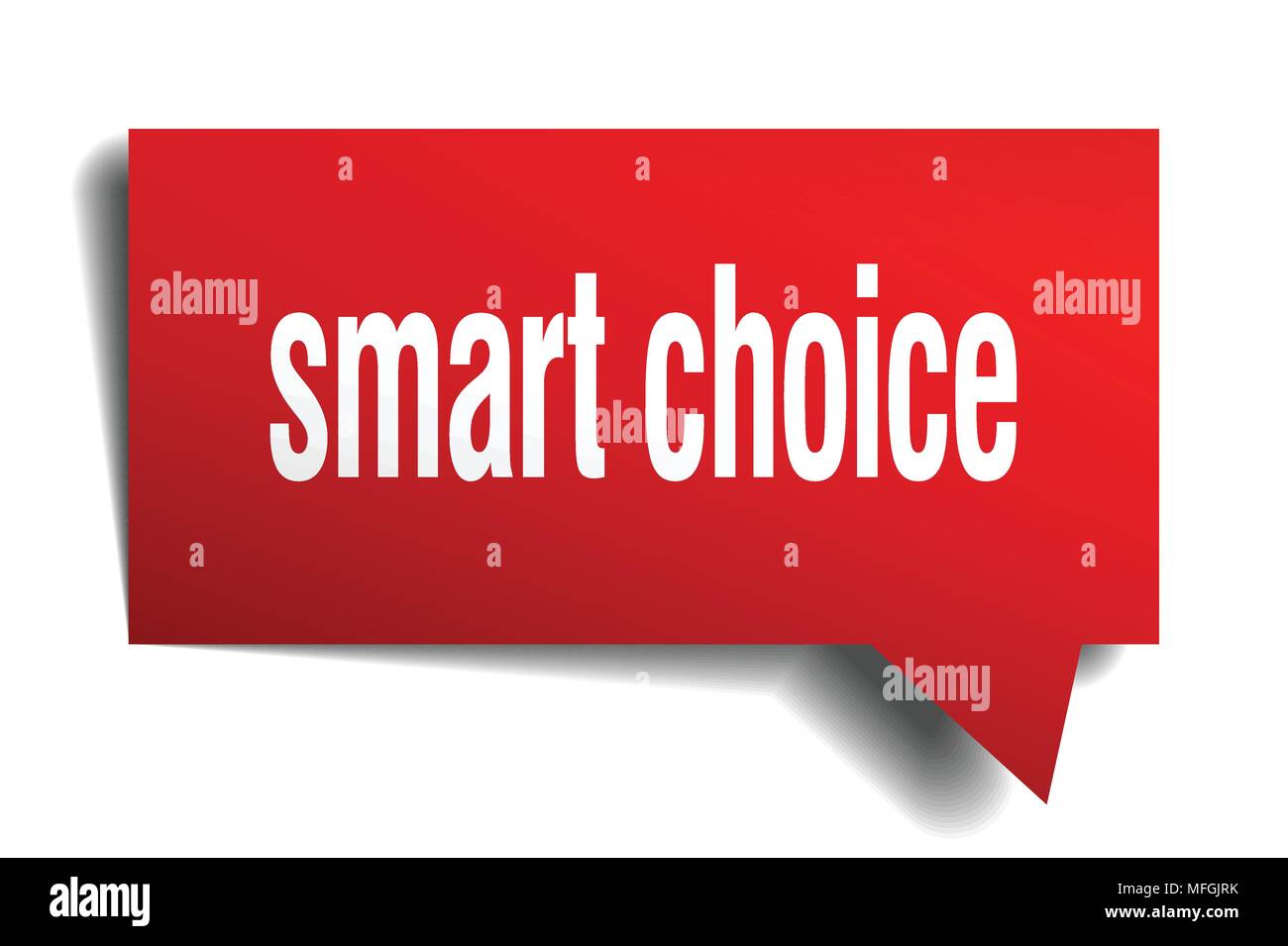 Smart choice red 3d Stock Vector Images - Alamy