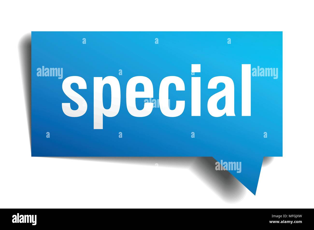 special blue 3d square isolated speech bubble Stock Vector Image & Art ...