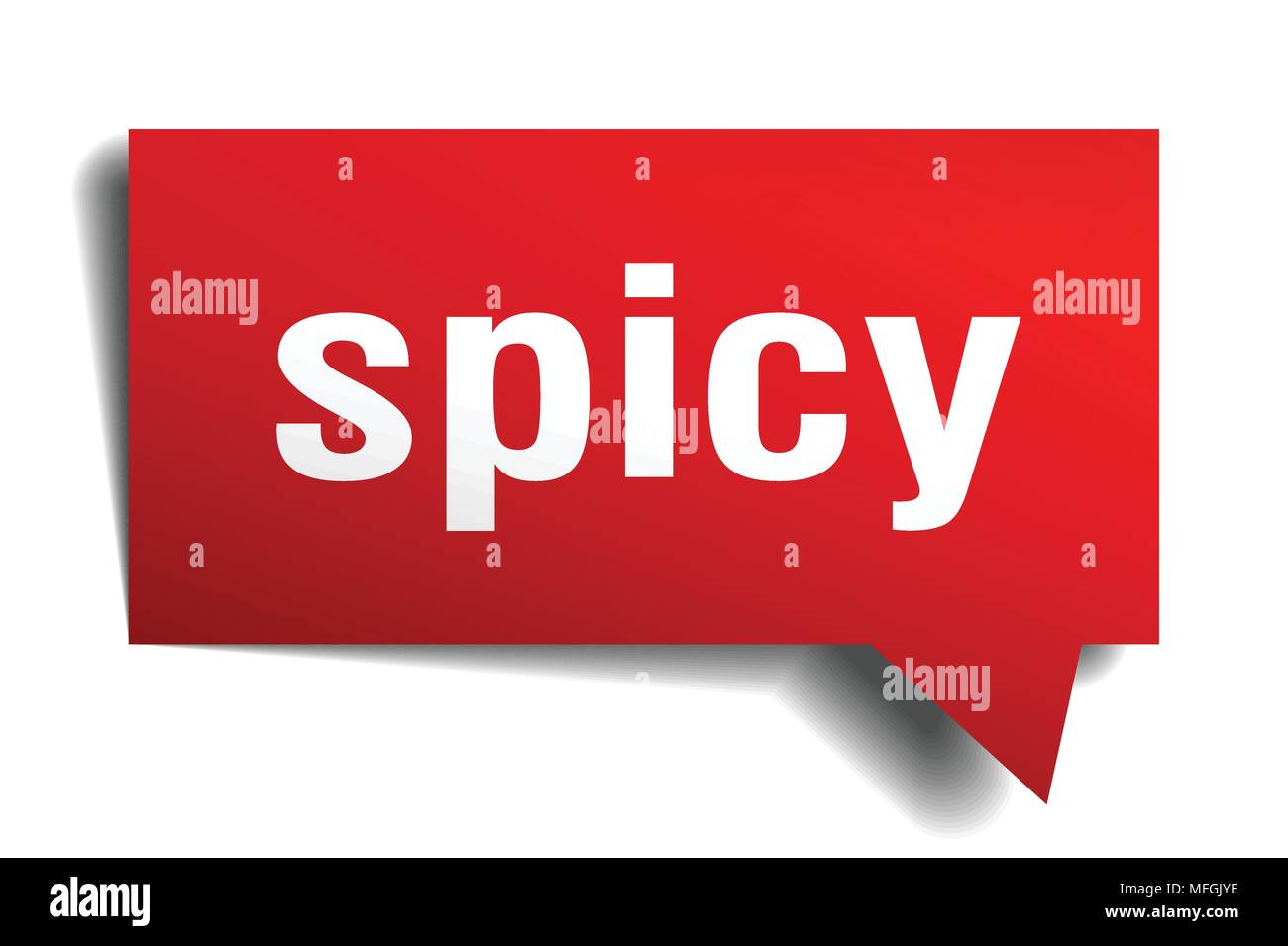 spicy red 3d square isolated speech bubble Stock Vector Image & Art - Alamy