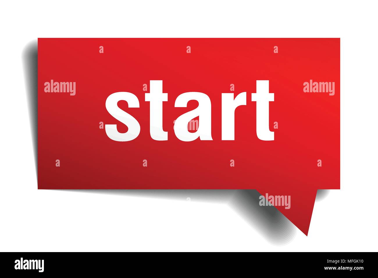 start red 3d square isolated speech bubble Stock Vector Image & Art - Alamy