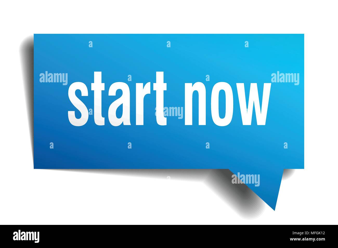 Start now sign paper Cut Out Stock Images & Pictures - Alamy