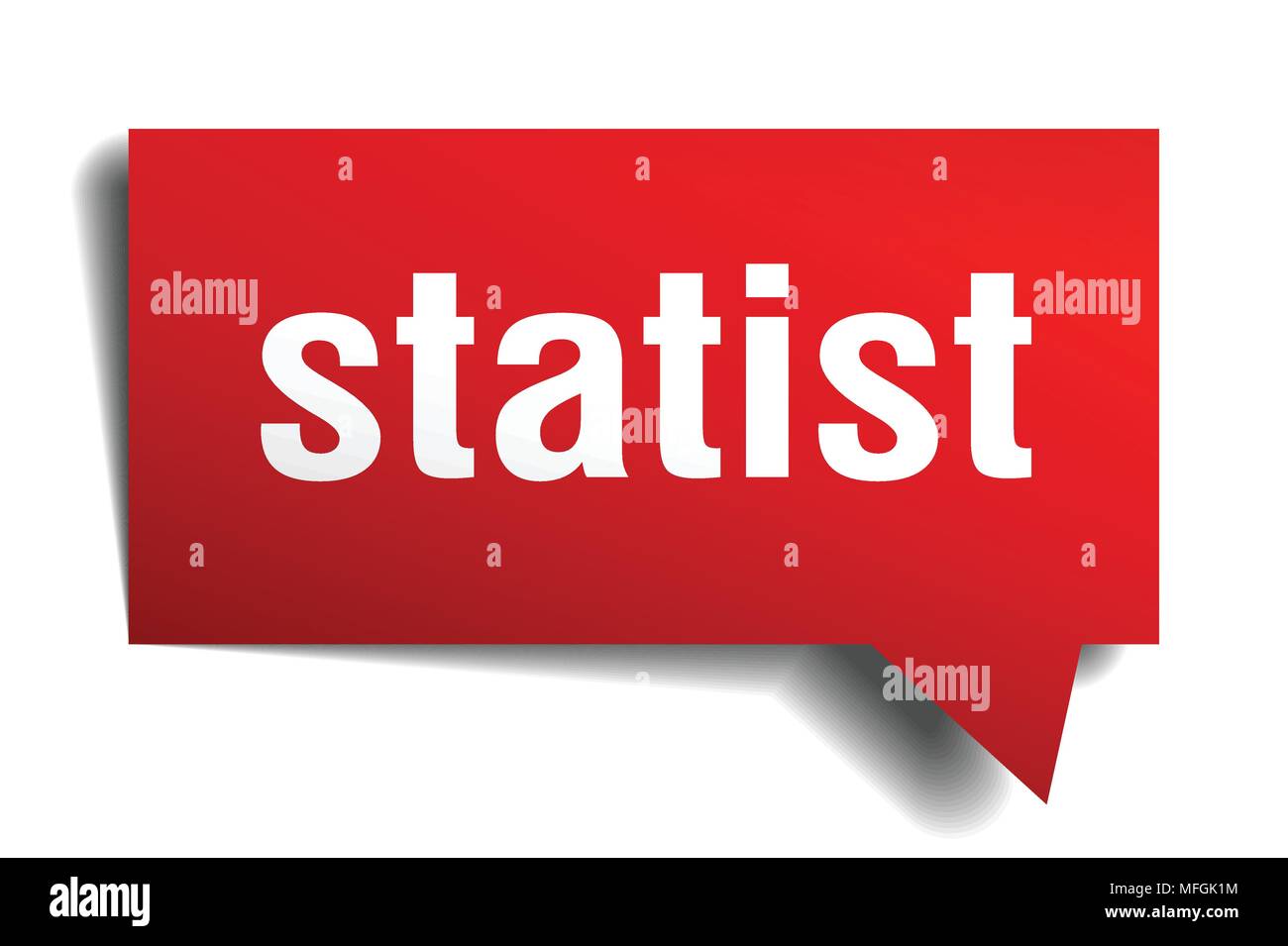 statist red 3d square isolated speech bubble Stock Vector Image & Art ...