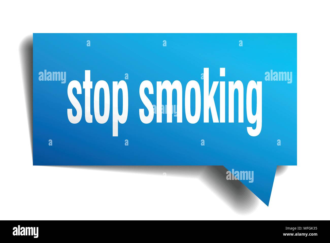 stop smoking blue 3d square isolated speech bubble Stock Vector Image ...