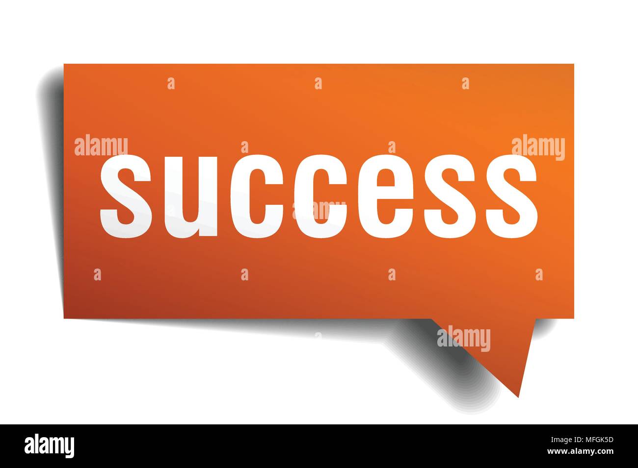 Success orange 3d square Cut Out Stock Images & Pictures - Alamy